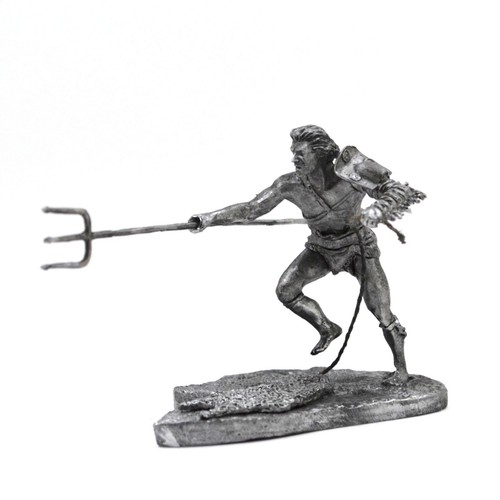 tin 54mm Rome. Roman gladiator with a trident 1:32 Scale Pewter ...