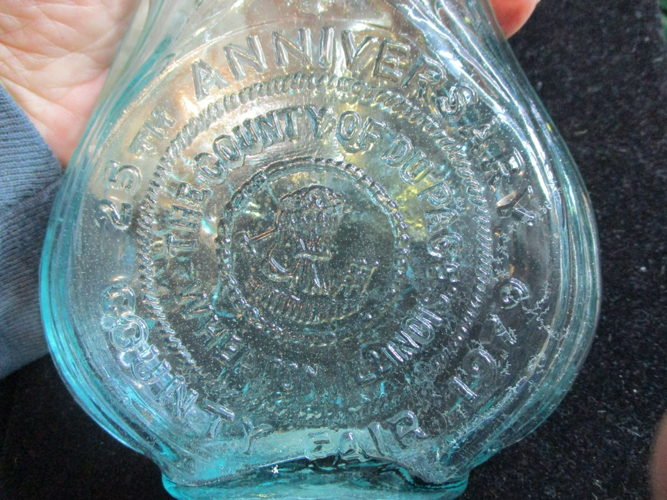 Rare Clevenger Bros Glass Works Aqua Blue Mouth Blown Hand Made Glass ...