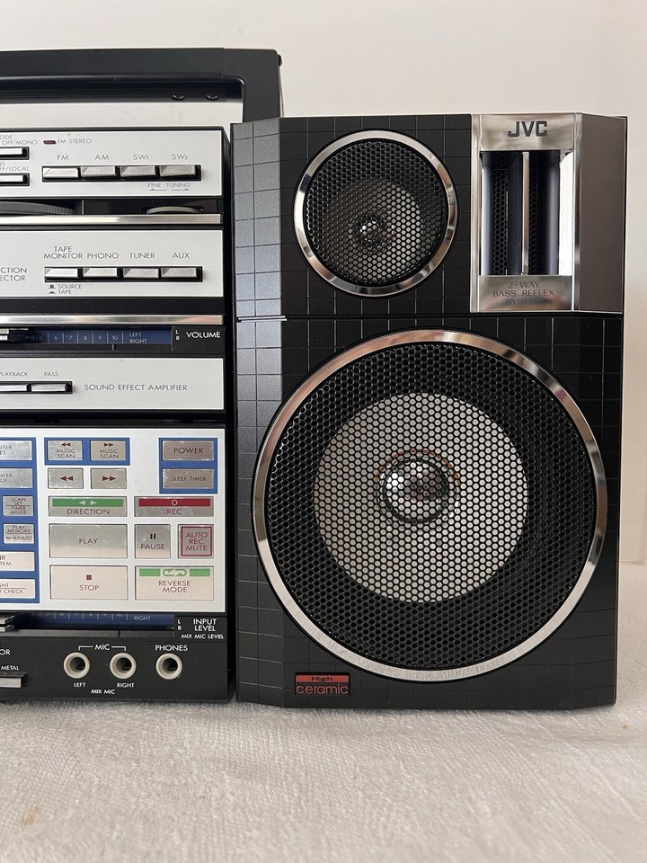 RARE JVC PC-550 C Boombox 1983 Cassette LCD Panel Hi End 80's Blaster ...