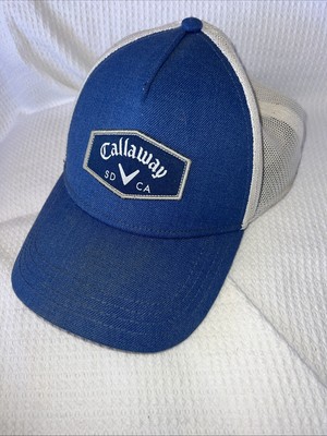 Callaway SD CA Patch Ball Cap Golf Hat Blue & White Mesh Snapback ...