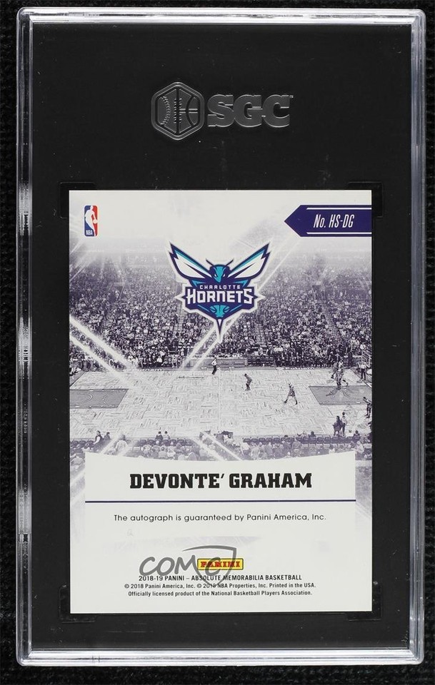 2018-19 Absolute Memorabilia /125 Devonte' Graham SGC 9.5 Mint+ Rookie ...