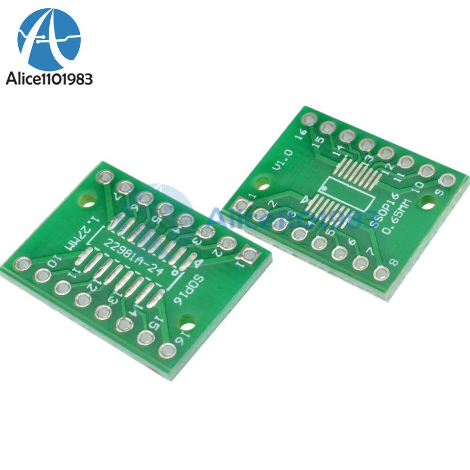 20Pcs SOP16 SSOP16 TSSOP16 To DIP16 0.65/1.27mm IC Adapter PCB Board ...