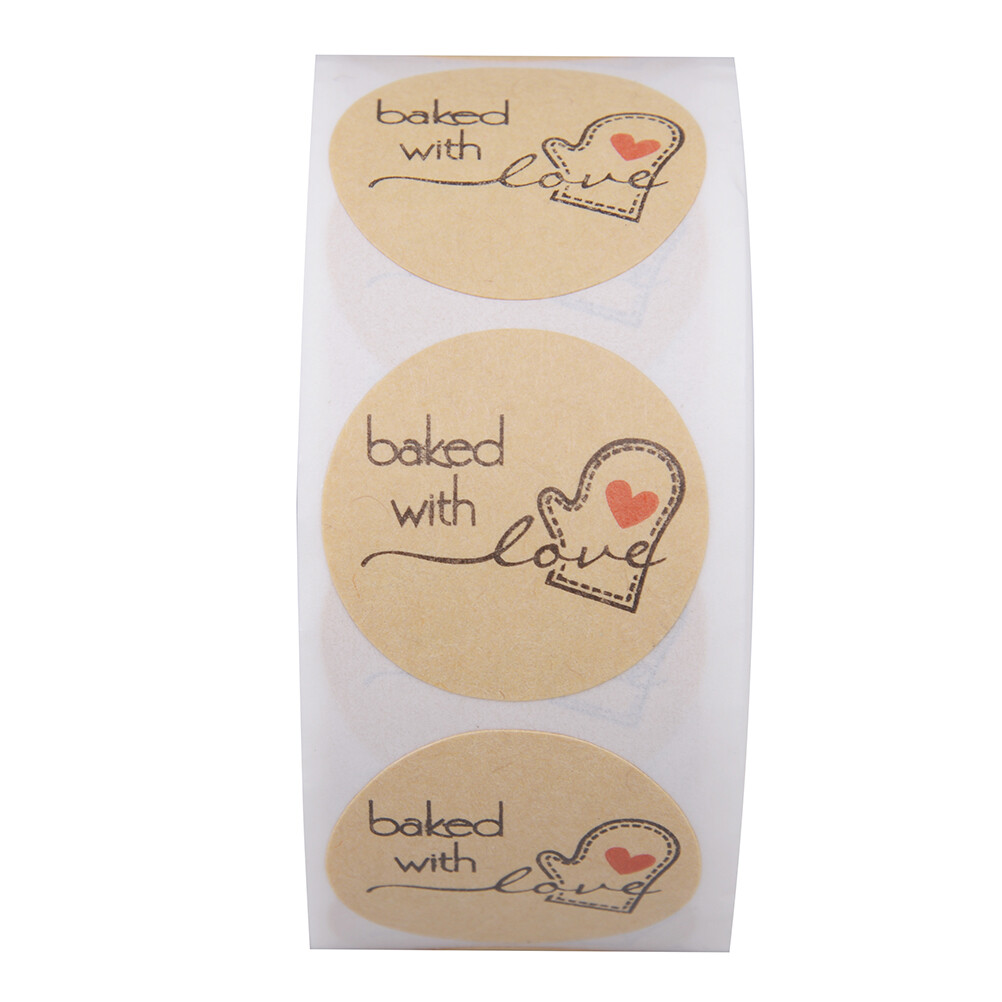 500 thank you stickers lable stickers scrapbooking bake with love hand ...