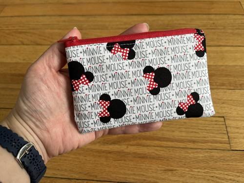 Handmade Coin Purse/Mini Zipper Pouch - Disney Minnie Mouse | eBay