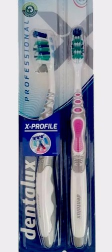2X Dentalux Professional Toothbrushes, X-Profile healthy gum and tooth ...