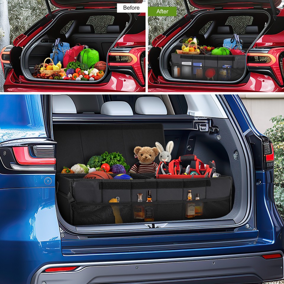 For Buick Leather SUV Car Rear Trunk Storage Box Organizer Large Bag ...