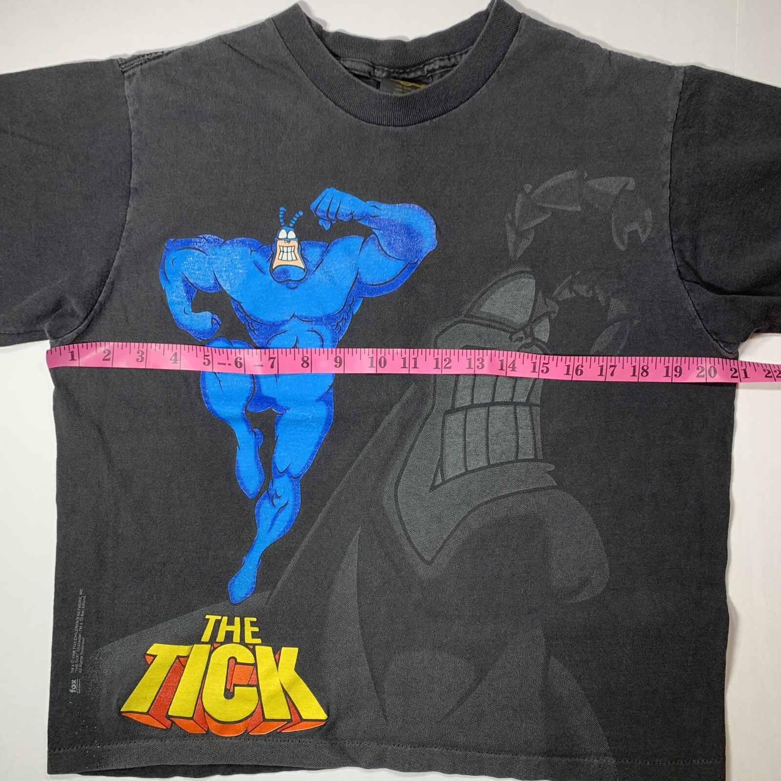 Vintage 1995 The Tick Big Print Comic Superhero T-Shi… - Gem