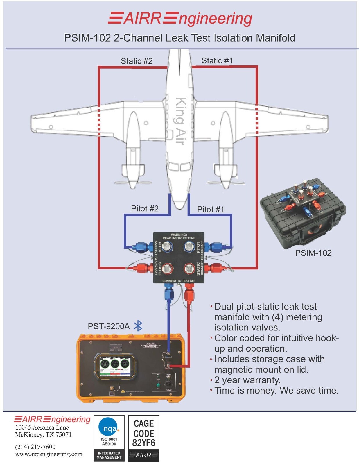 Pitot-Static Air Data Test Distribution Manifold Isolation Leak Test ...