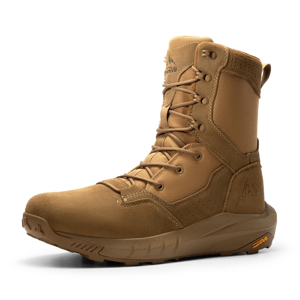 NORTIV 8 Men Tactical Military Work Boots Lightweight Combat Arch ...
