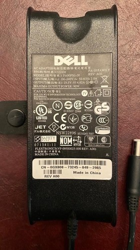 Genuine DELL FA90PS0-00 GX808 19.5V 90W Laptop Charger AC Power Adapter ...