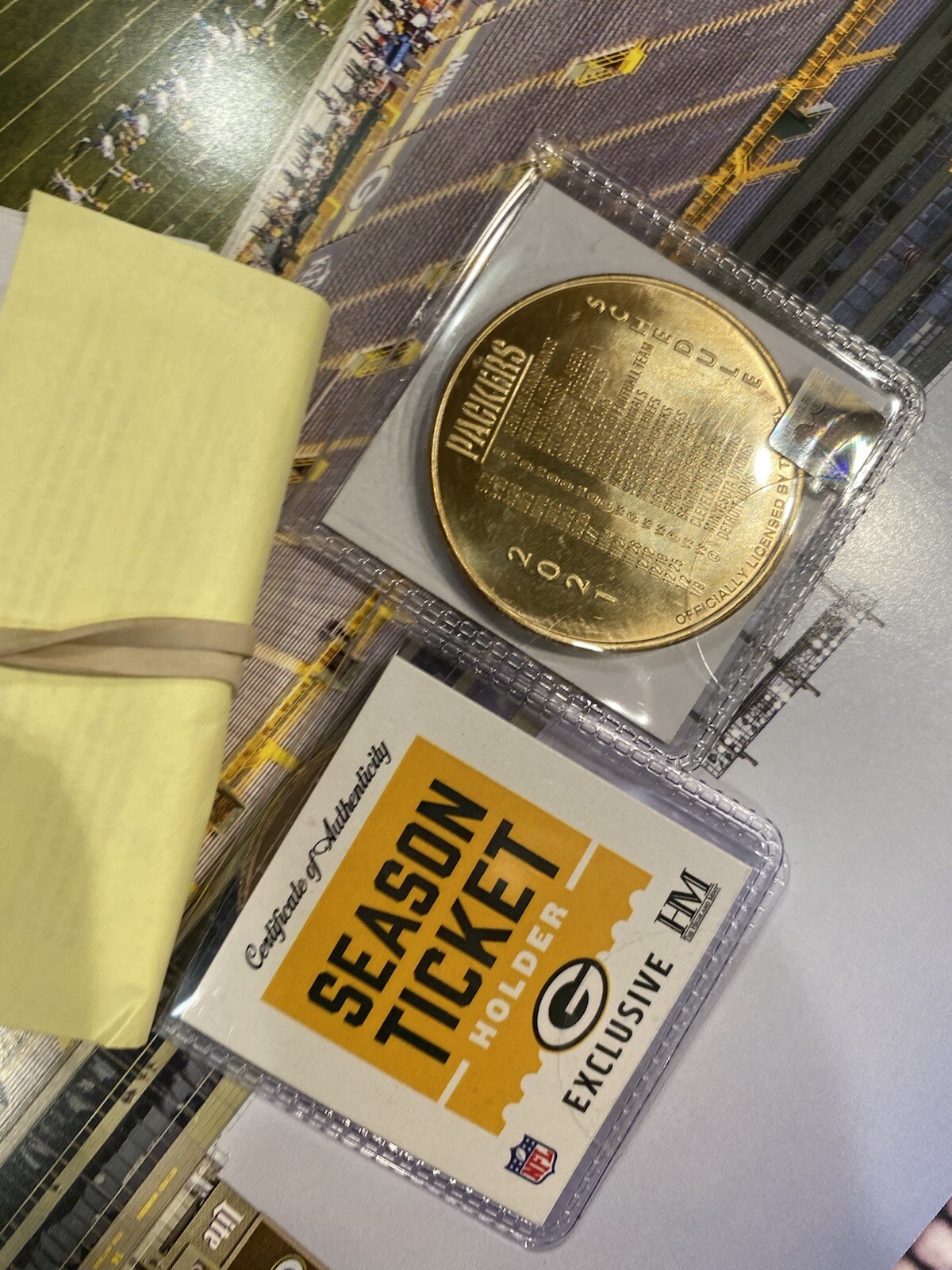 2021 Green Bay Packer season ticket holder gold coin! | eBay