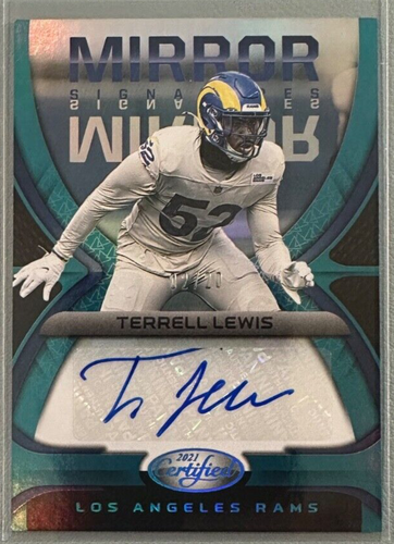 2021 Panini Certified Mirror Signatures Teal Autograph TERRELL LEWIS 02 ...