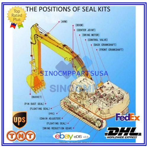 Swivel Joint Seal Kit For Komatsu PC200-6 PC200LC-6 Excavator Repair ...
