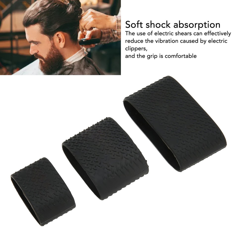 Barber Clipper Bands 3PCS Heat Clipper Sleeve Non Slip Silicone Barber ...
