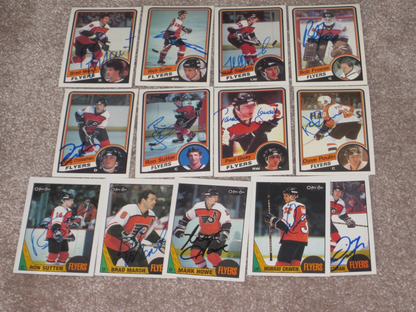 LOT OF 76 DIFFERENT SIGNED AUTOGRAPHED PHILADELPHIA FLYERS CARDS-HUGE ...