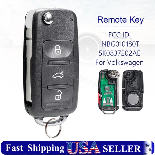 Replacement Remote Key Fob 4B for Volkswagen Jetta 2011 2012 2013 2014 ...