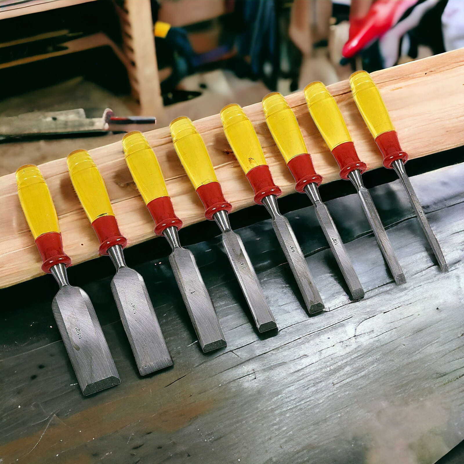 8pc Wood Chisels Set Split Proof Handles Woodworking Carving Tools ...