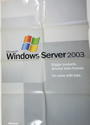 Vintage Microsoft Windows 2003 Server Promotional Poster Partner ...