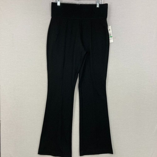 New Calvin Klein Large Black High Rise Elastic Waisband Pull-on Bootcut ...