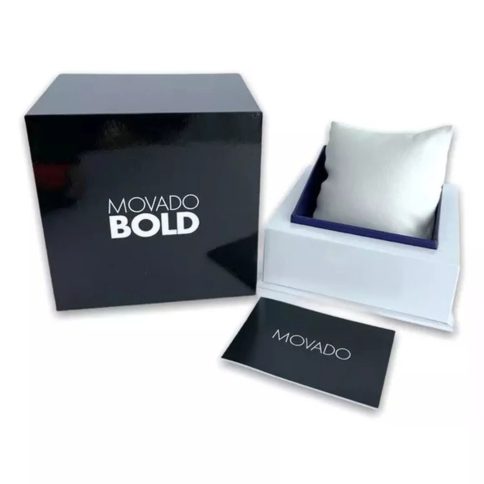 MOVADO BOLD HORIZON 3601075 SILVER DIAL 2 TONE GOLD SILVER SWISS MENS ...