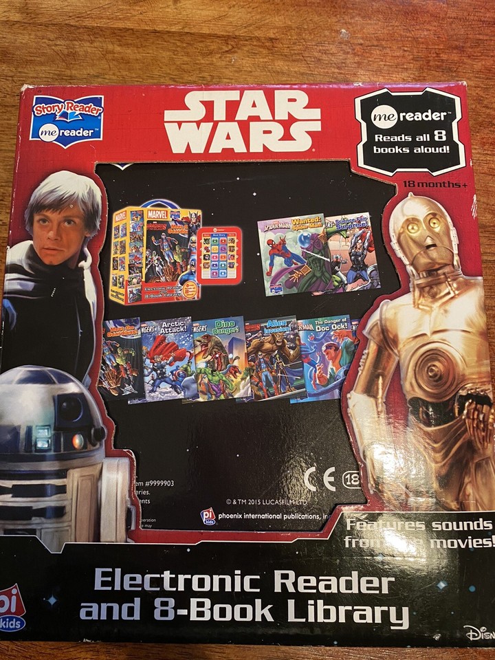Star Wars Disney Electronic Sound Me Reader 8-Book Library Story Reader ...