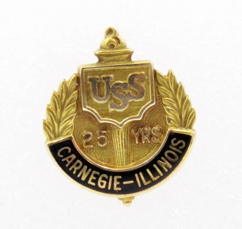 10K pin, Carnegie - Illinois 25 Year Service Pin, United States Steel ...