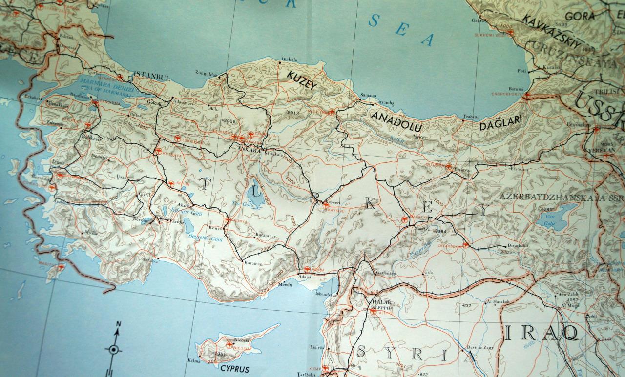 TURKEY MAP & AREA STUDY GUIDE #16 U.S. ARMY 1964 VINTAGE VIETNAM WAR ...