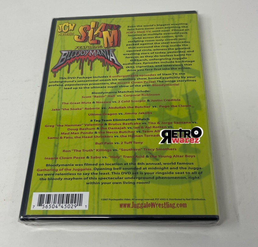 JCW Wrestling - Slam TV Episodes 10-15 DVD SEALED insane clown posse ...