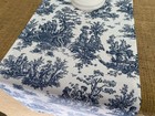 Dark Blue Toile Table Runner Colonial French Home Decor Vintage Dining ...