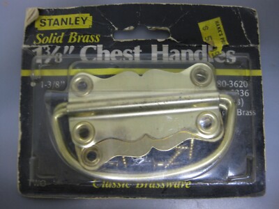 Vtg stanley solid brass 1 3/8" chest handles 825-891 2 in package | eBay