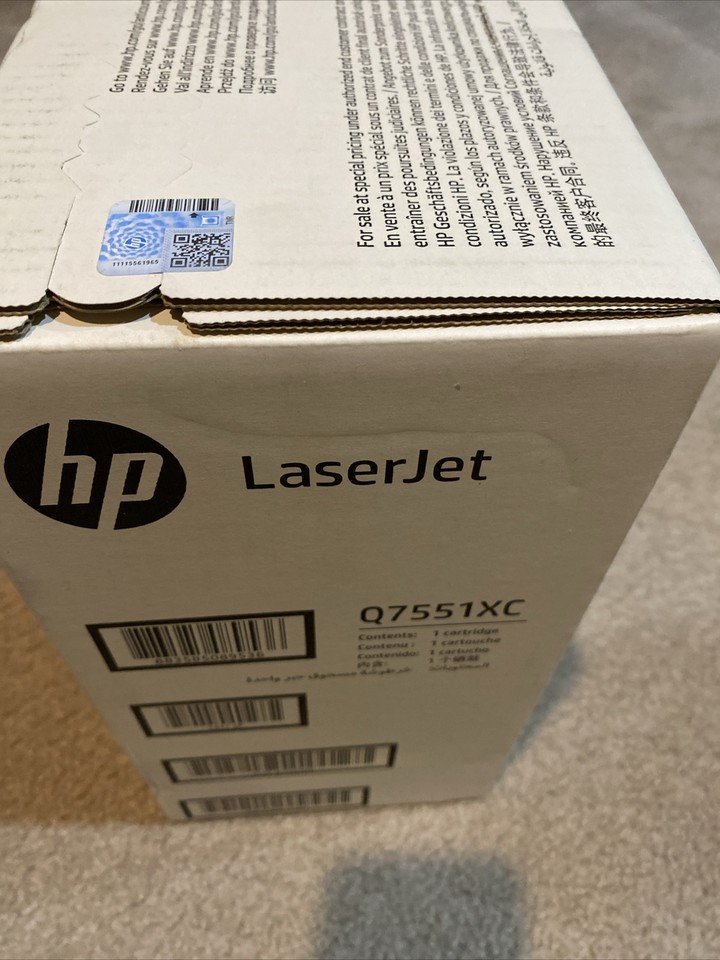 Genuine HP Q7551XC Black Toner Cartridge 51X LaserJet P3005 M3027 mfp ...