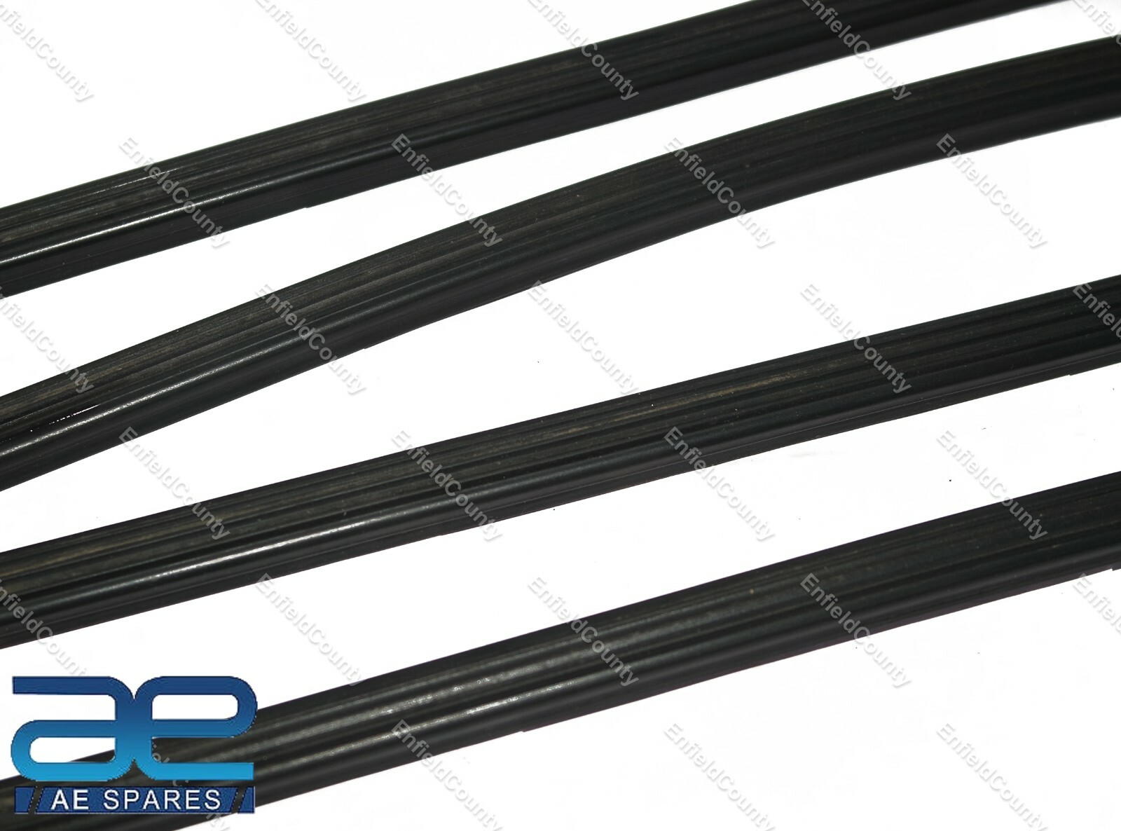 Lambretta GP DL Black Floor Channel Inserts Rubber Set of 4 Units ECs ...