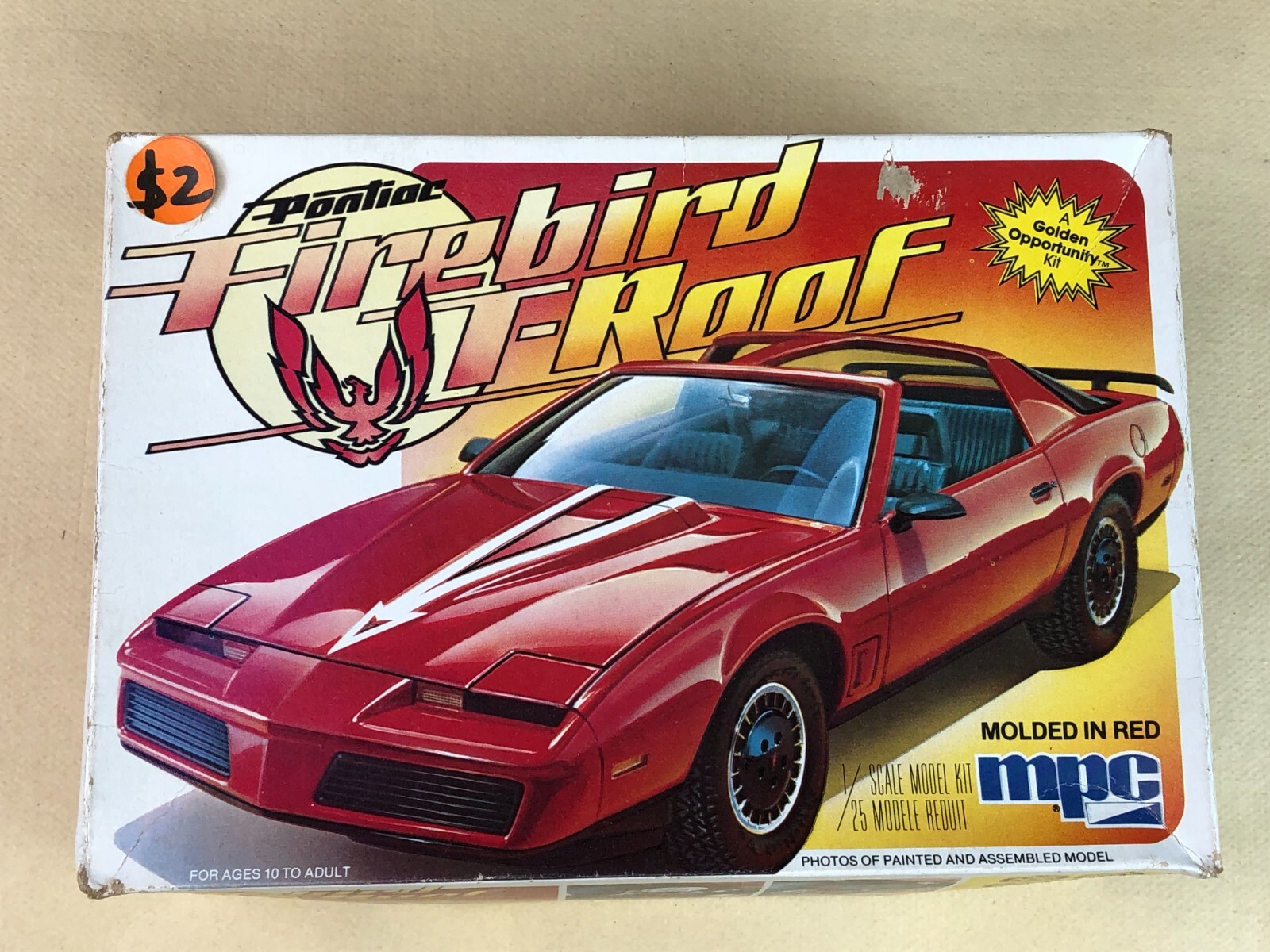 Started ~ 1982 MPC 1:25 Scale Model Kit PONTIAC FIREBIRD T-ROOF #1-0832 ...