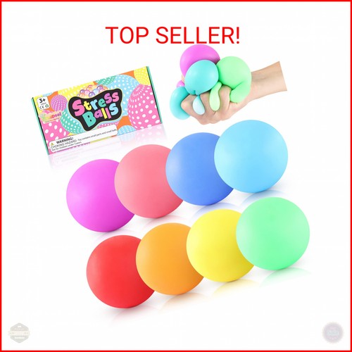 Slow Risng Stress Balls 8 Pack, Stretchy Fidget Toys for Anxiety Relief ...