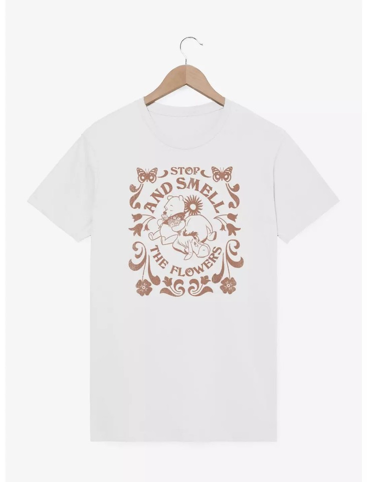 Disney Winnie The Pooh Smell The Flowers T-Shirt Cartoon Movie T-Shirt ...