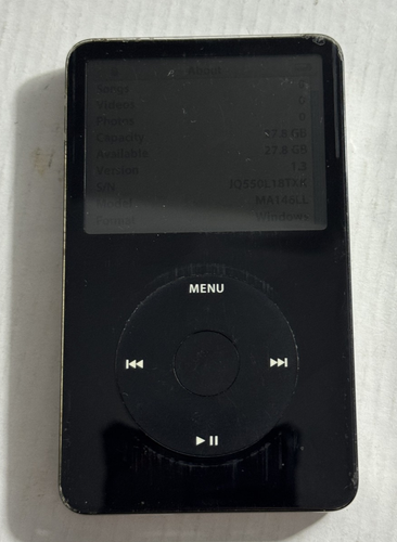 Apple iPod Video 5th Generation 30GB Black - MA146LL/A - READ | eBay
