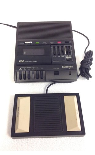Panasonic RR-830 VSC Cassette Tape Transcriber w/ Foot Pedal RP-2692 ...