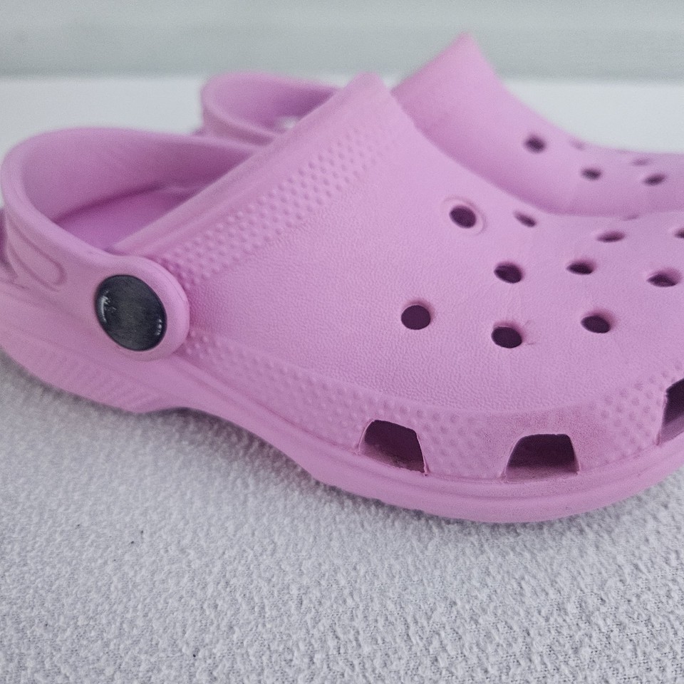 Crocs Classic Clog Girl SZ 10 Slip-On Light Pink Water Shoes | eBay