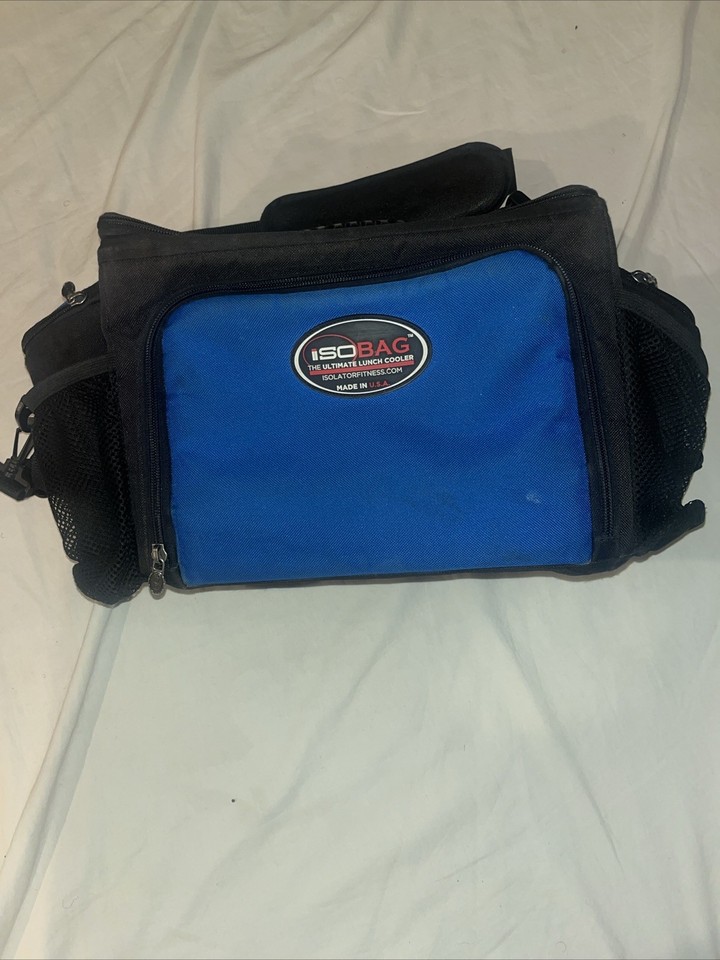 ISOBAG Isolator Fitness Bag 6 Insulated Meal Prep Bag Blue Lunch Box ...