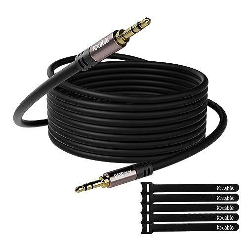 3.5mm Auxiliary Audio Stereo Cable 25 Feet Long Male to Male Aux Cord ...