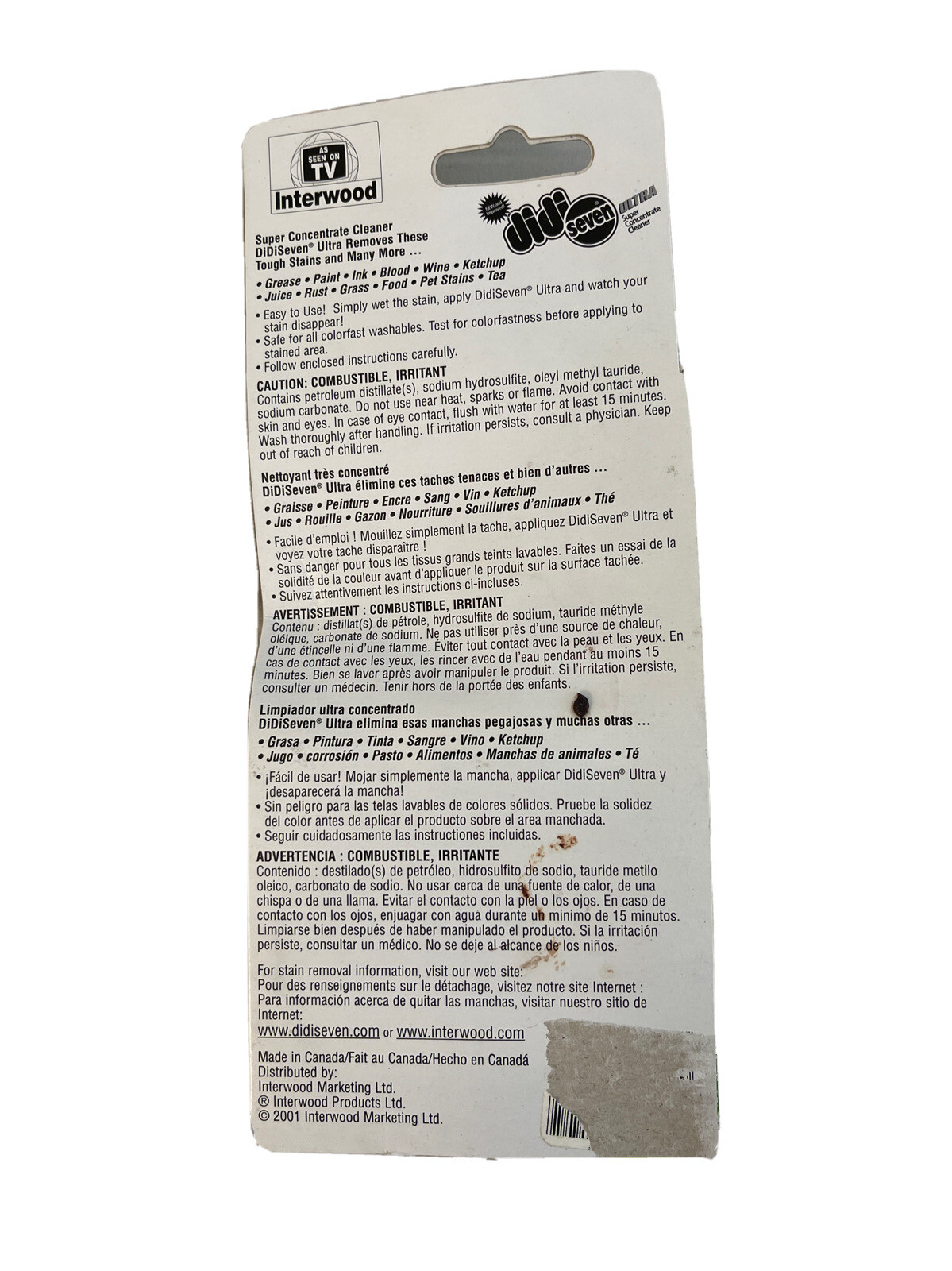 NIB Didi Seven Ultra Universal Stain Remover 2 oz | eBay