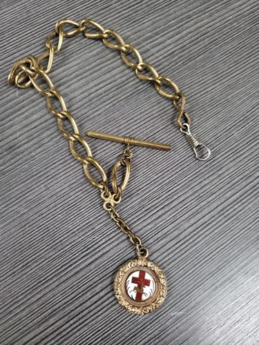 vintage Old CATHOLIC Order FORESTERS FHC Deer Cross RED ENAMEL FOB ...