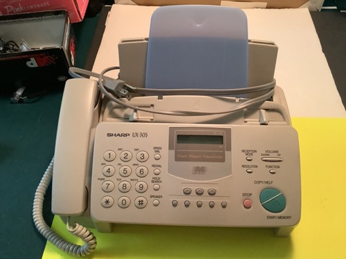 SHARP UX-305 Plain Paper Fax Machine, Phone, Copier, Preowned ...