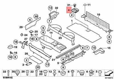 For BMW Genuine Cargo Cover Handle Rear 51479120284 | eBay