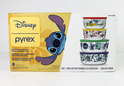 Disney Lilo And Stitch Decorated Pyrex 8 Piece Set - New In Box | eBay
