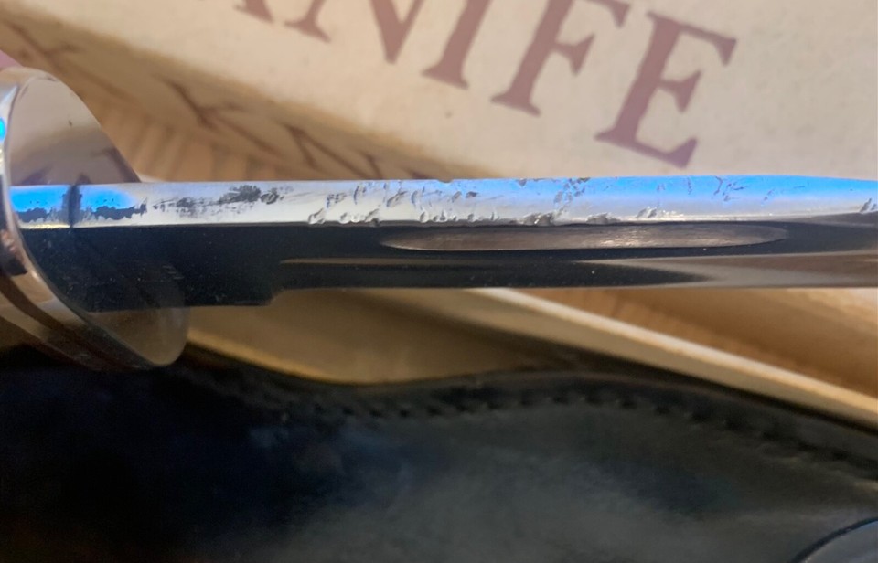 EARLY ISSUE 2 LINE INVERTED BUCK 119 KNIFE USED IN BOX | eBay