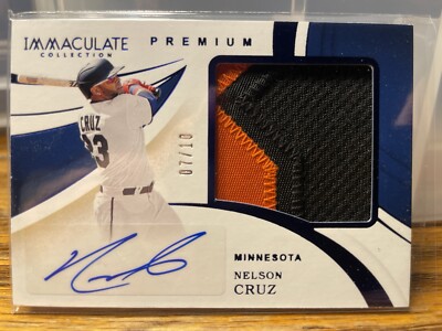 2020 Panini Immaculate Nelson Cruz Premium Patch Autograph /10🔥🔥 | eBay