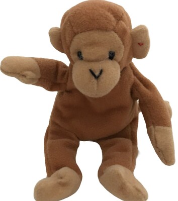 Beanie Babies Bongo the Monkey 1995 Plush TY Tan Tail 10" No Tags | eBay