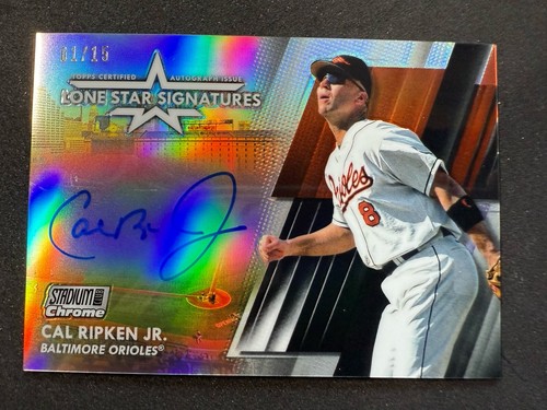 2020 Stadium Club Chrome Lone Star Signatures Cal Ripken Autograph /15 ...