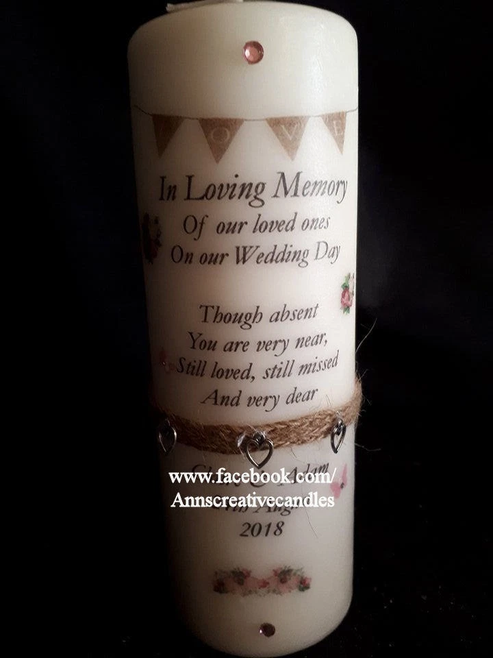 In Loving Memory Candle For Wedding
